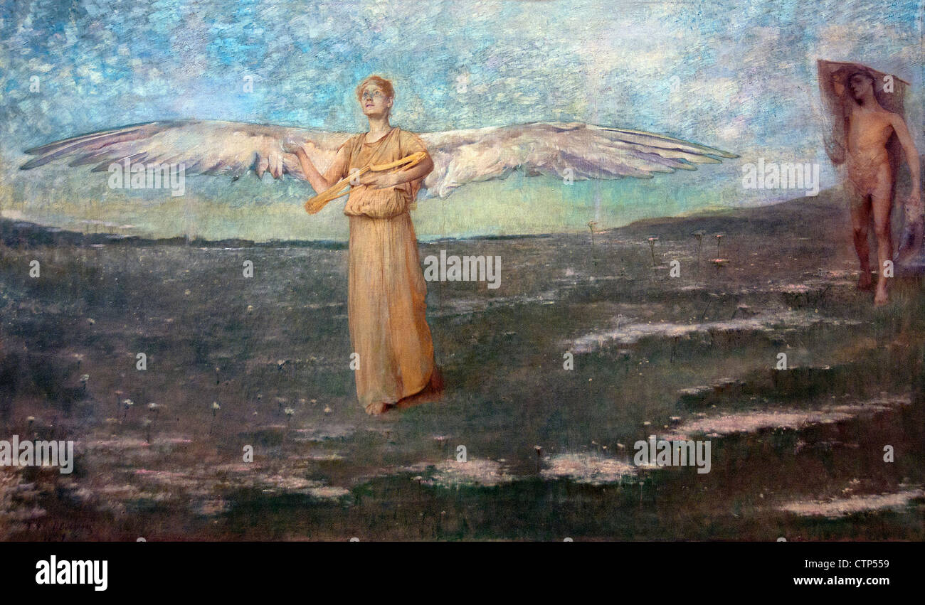 Tobias and the angel 1887 thomas wilmer dewing hi-res stock photography ...