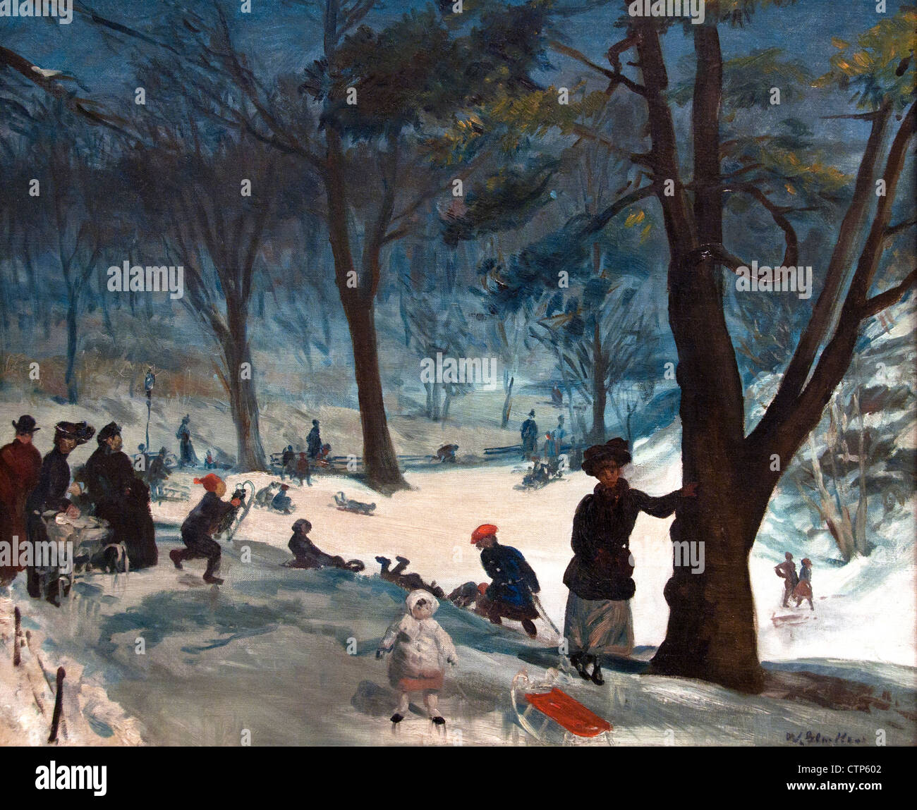Central Park Winter ( New York ) William Glackens 1905 American United ...