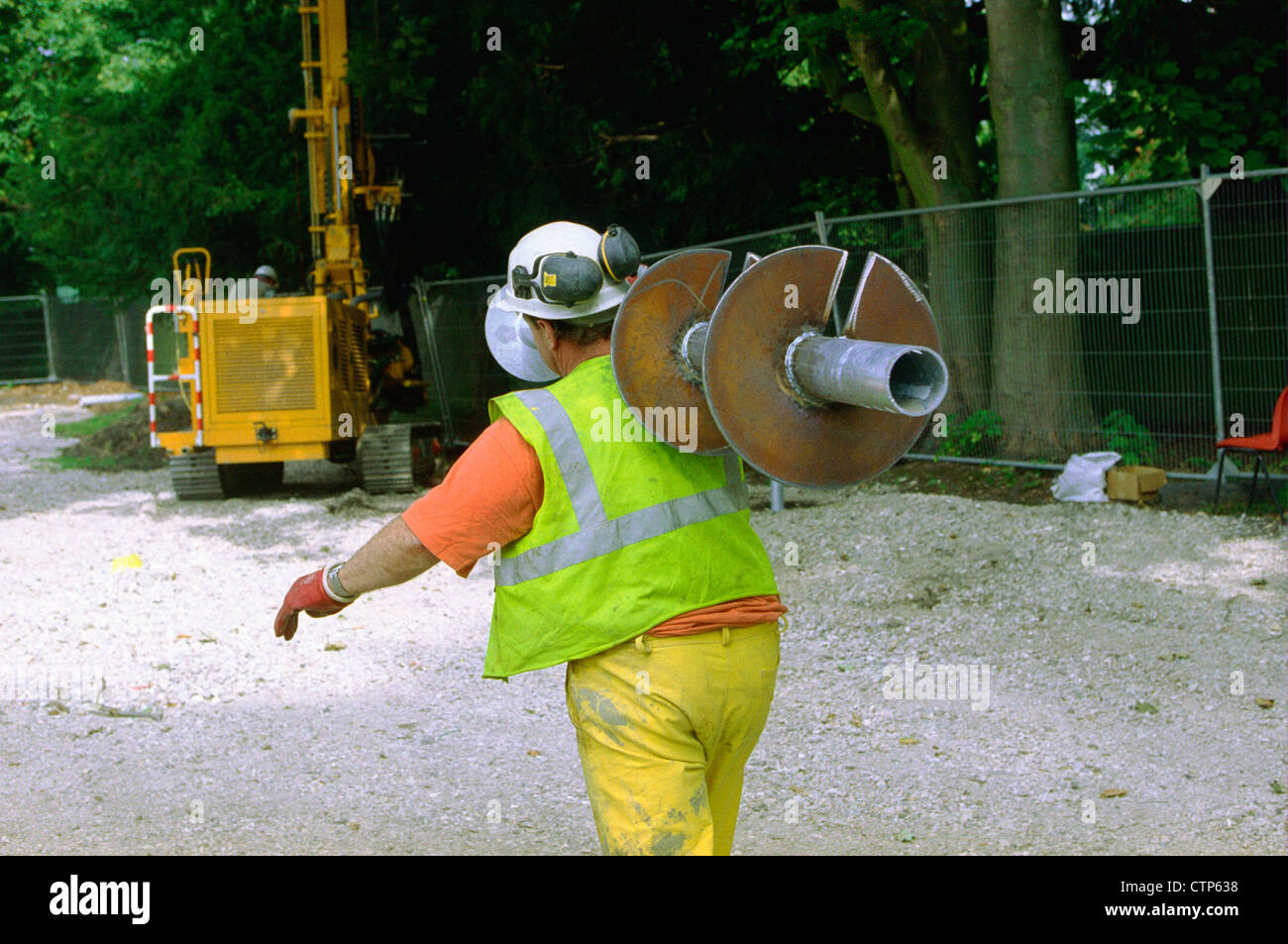 Groundwork and piling on a small construction project Stock Photo - Alamy