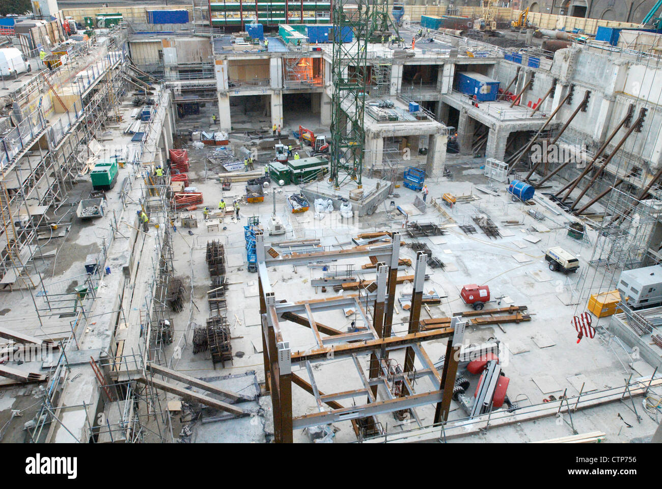 Groundworks for a new building construction in the City of London, UK ...