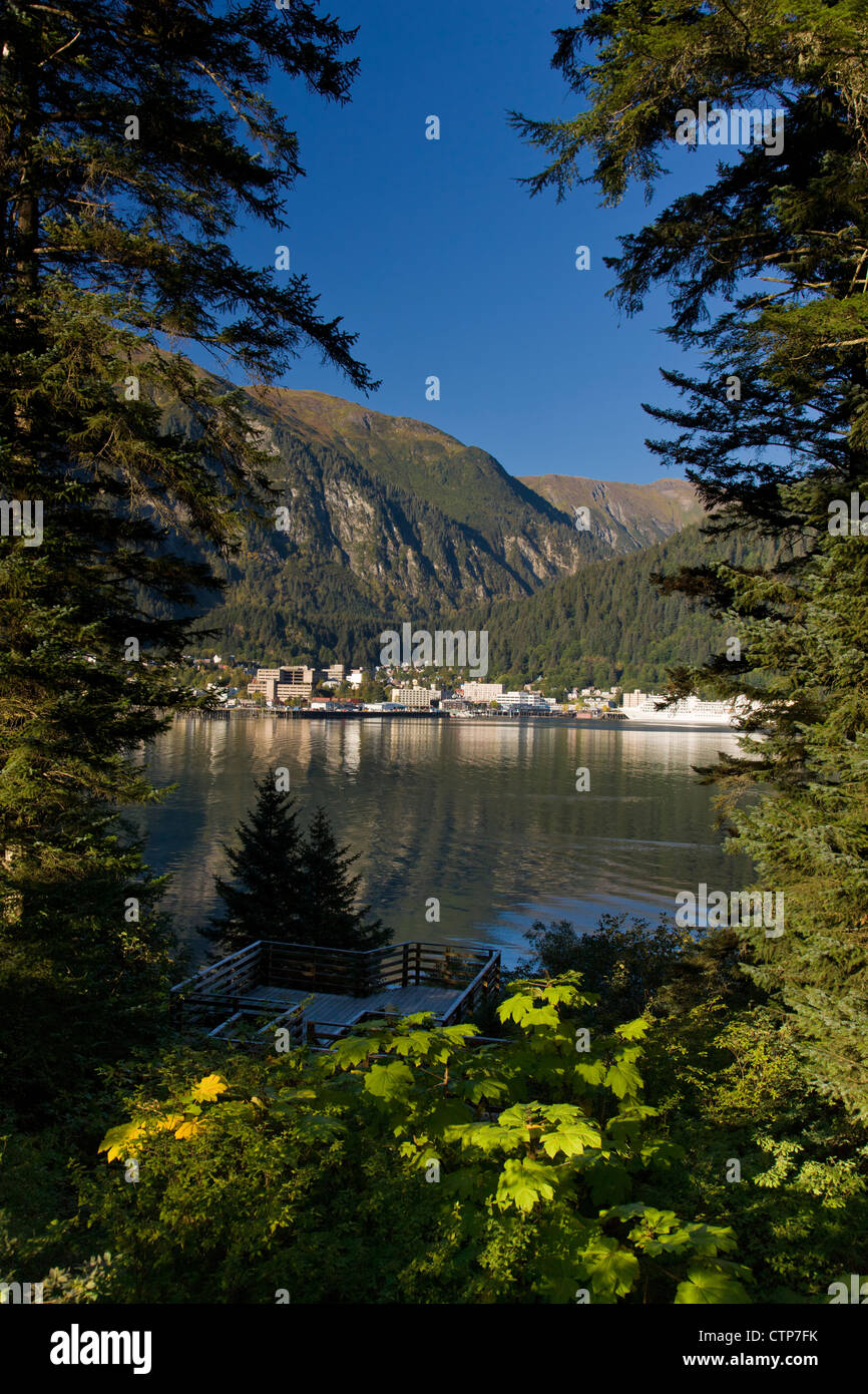 View of downtown Juneau from Douglas Island, Southeast Alaska, Summer ...