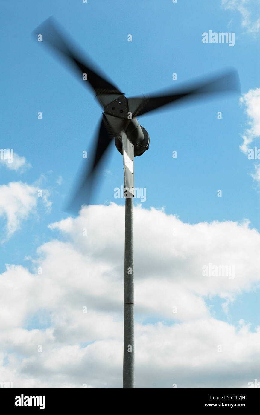 Small wind turbine in action Stock Photo - Alamy