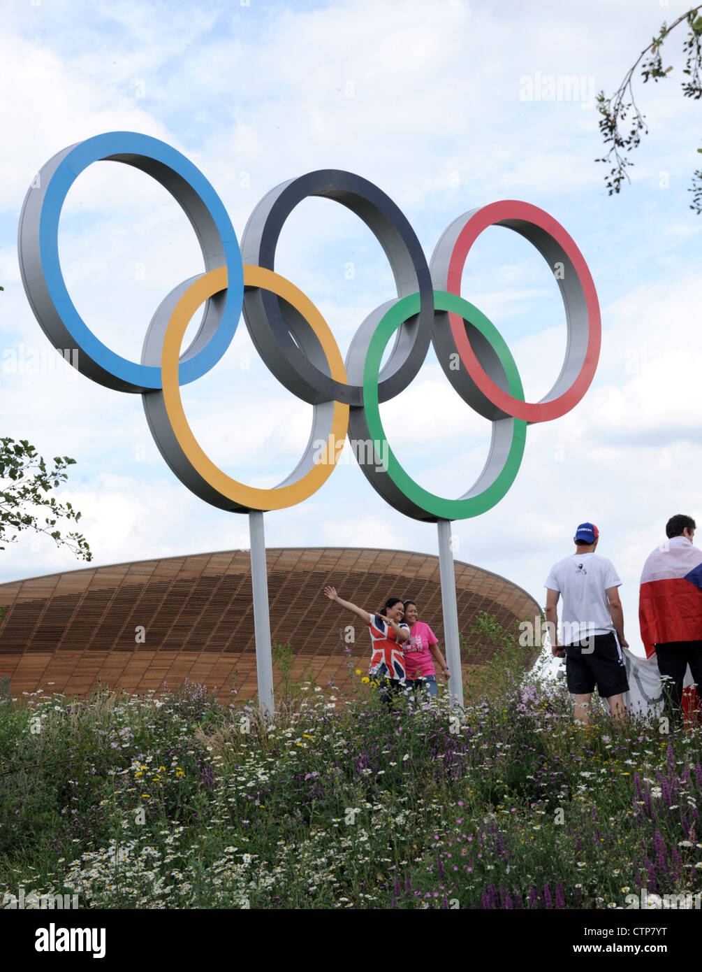 Atmosphere at the Olympic Park in Stratford, East London on the first ...