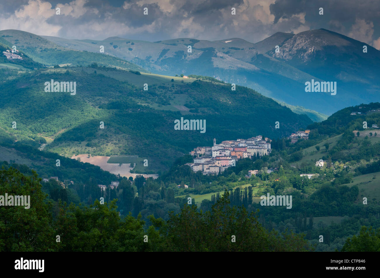 View of Preci, Umbria, Italy Stock Photo - Alamy