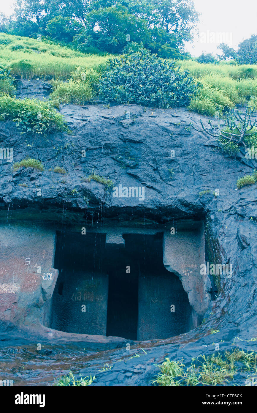 Gandhar Pale Buddhist caves situated near Mahad, India Stock Photo - Alamy
