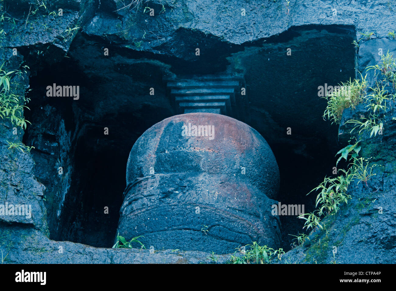 Gandhar Pale Buddhist caves situated near Mahad, India Stock Photo - Alamy