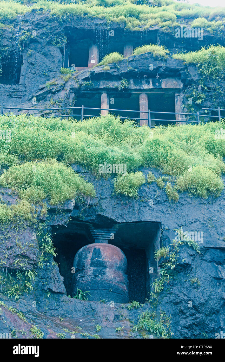 Gandhar Pale Buddhist caves situated near Mahad, India Stock Photo - Alamy