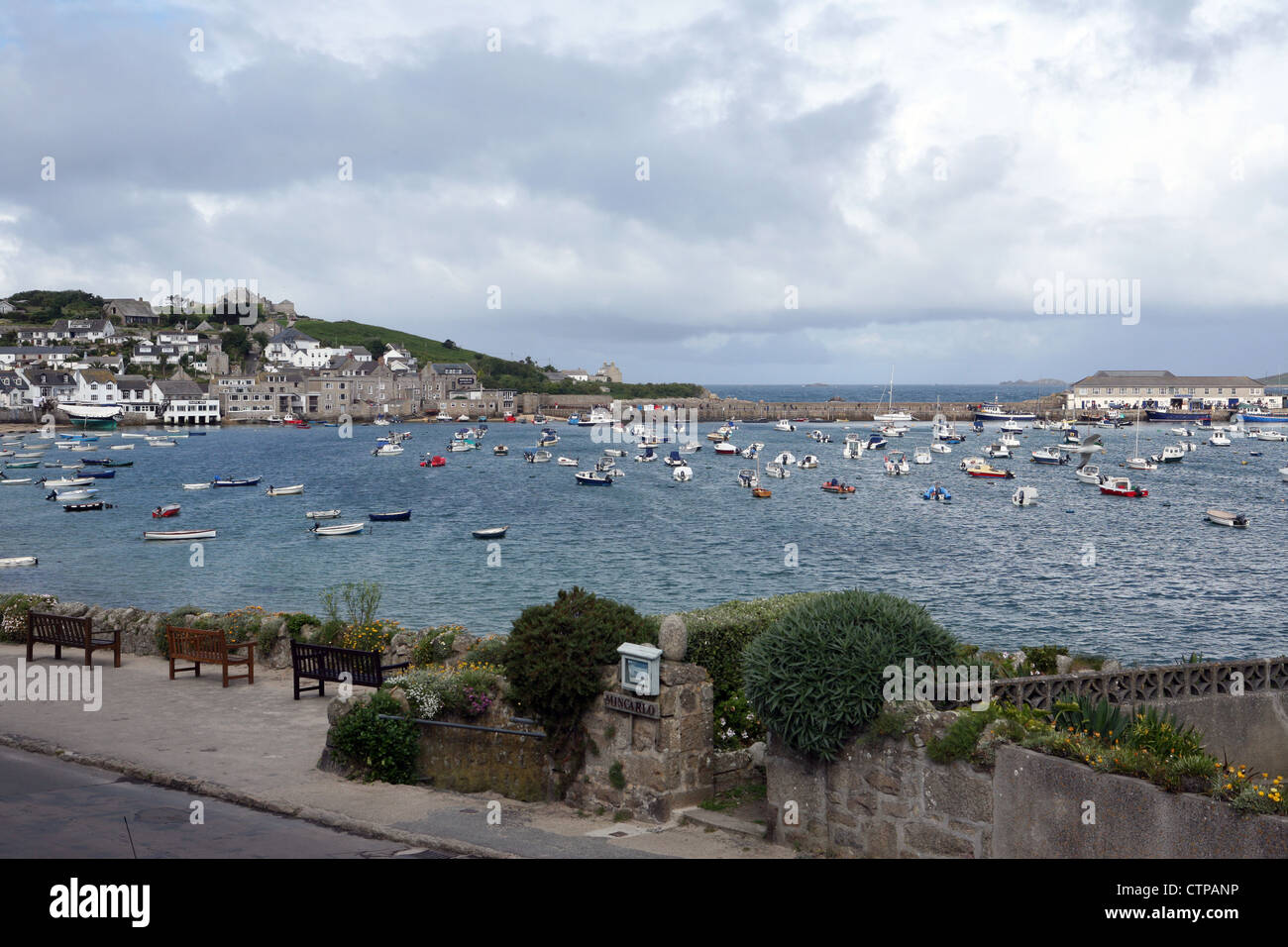 The harbour and beach, Town beach, Hugh Town, St Mary’s Scilly Isles ...