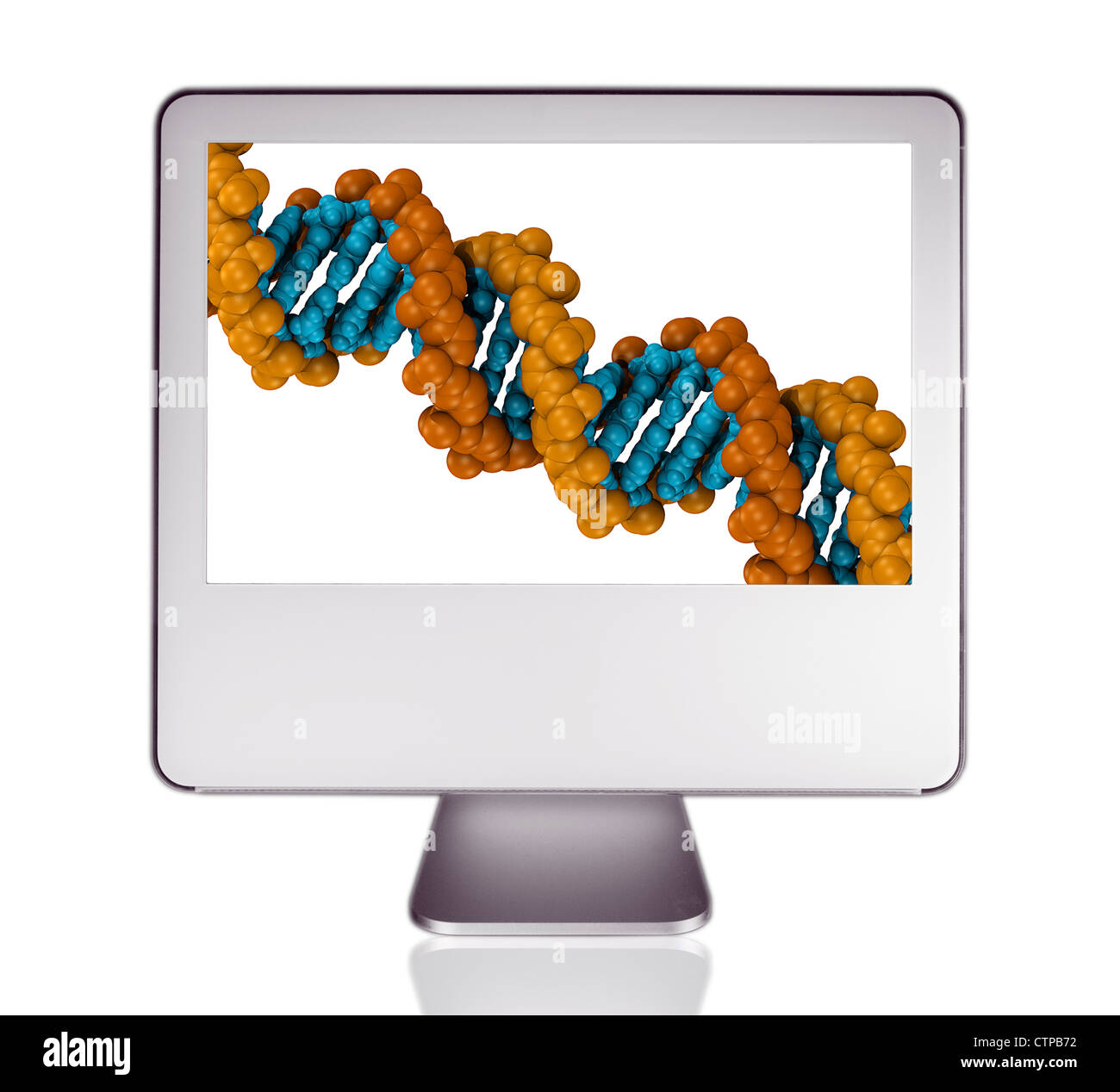 computer monitor showing a DNA molecular model Stock Photo - Alamy