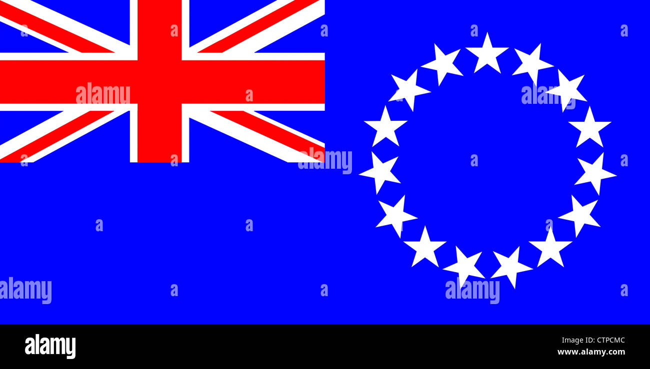 An image of the national flag of the Cook Islands Stock Photo - Alamy
