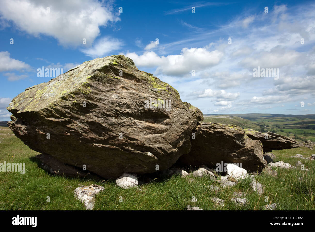 Landscape of the Norber Silurian Sandstone Erratics, glacial erratic ...