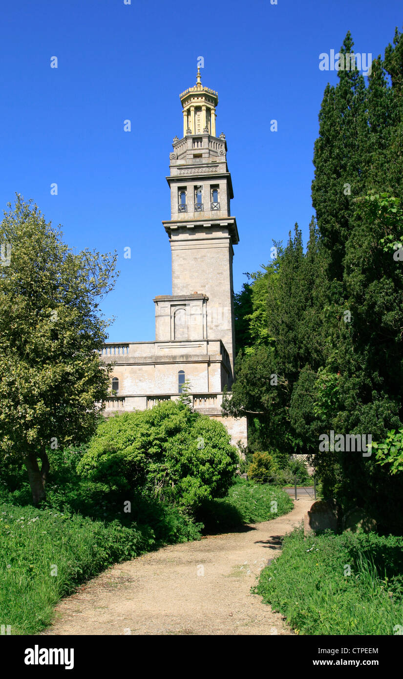 Beckfords Tower and cemetery Lansdowne Bath Somerset England UK Stock ...