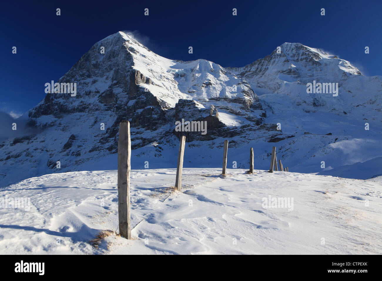 The Eiger North Face in Winter! Stock Photo - Alamy