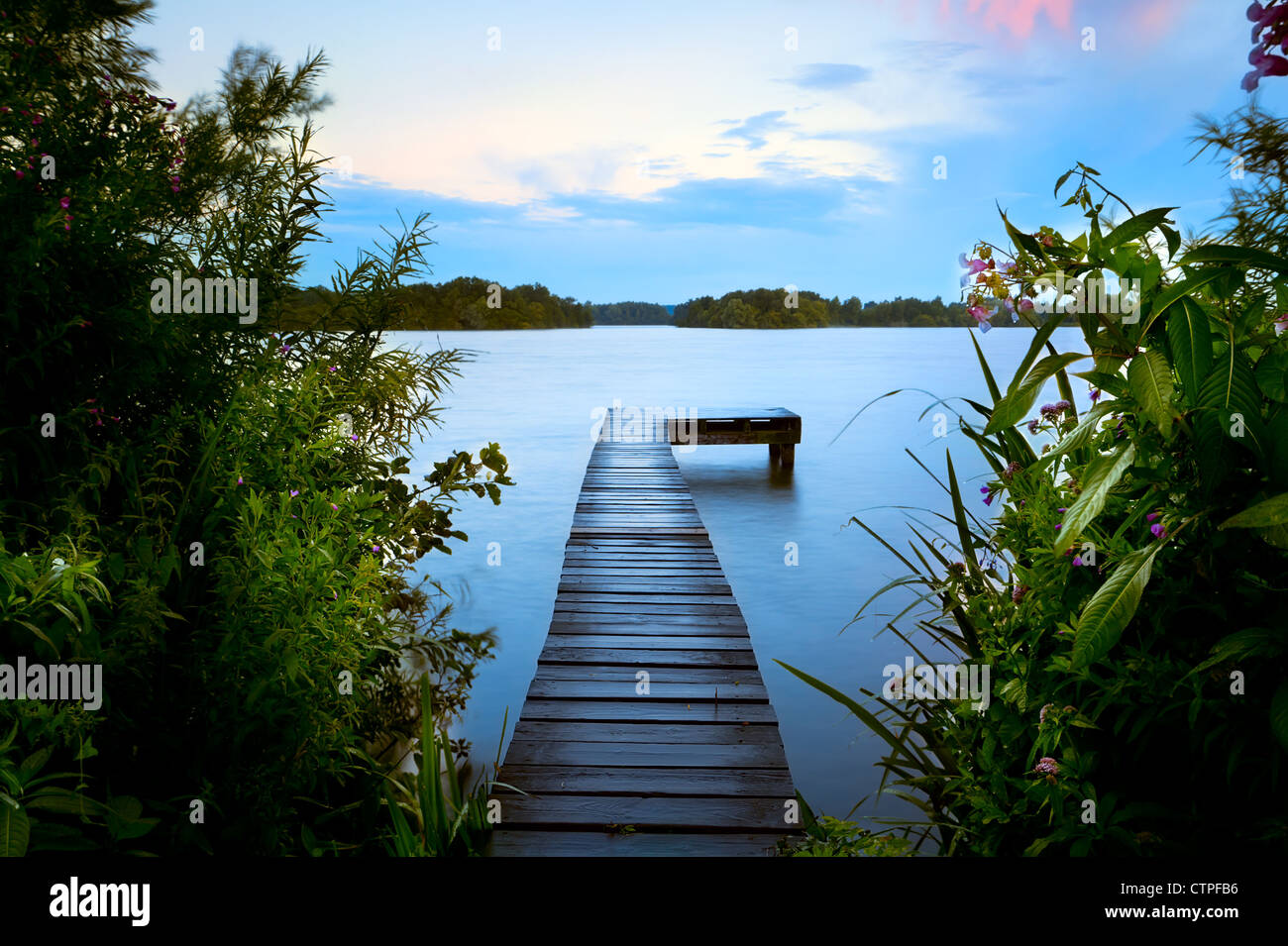 Wooded lake hi-res stock photography and images - Alamy