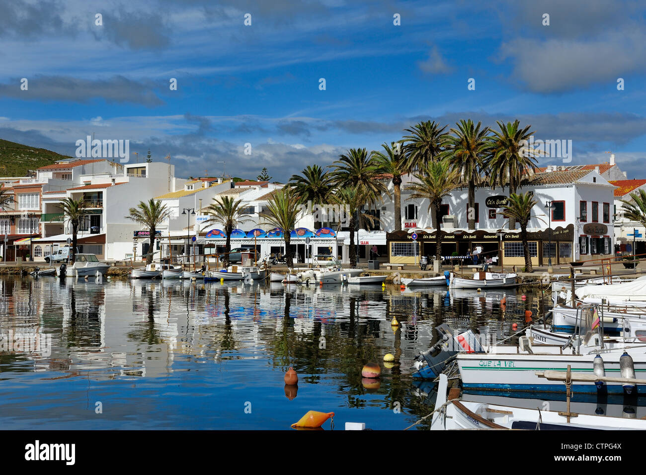 fornells fishing village menorca balearic islands spain Stock Photo - Alamy