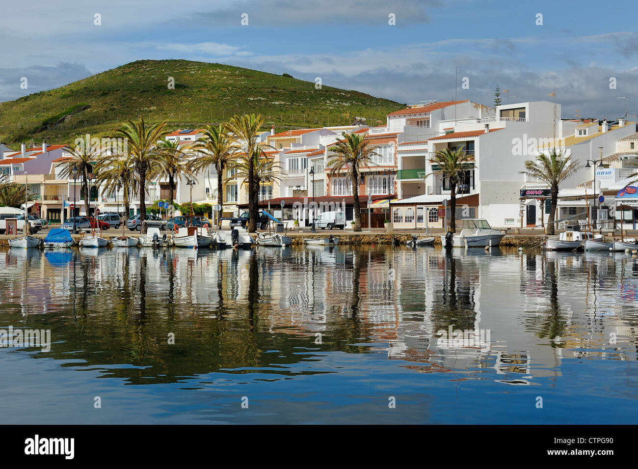 fishing village of fornells menorca balearic islands spain Stock Photo ...