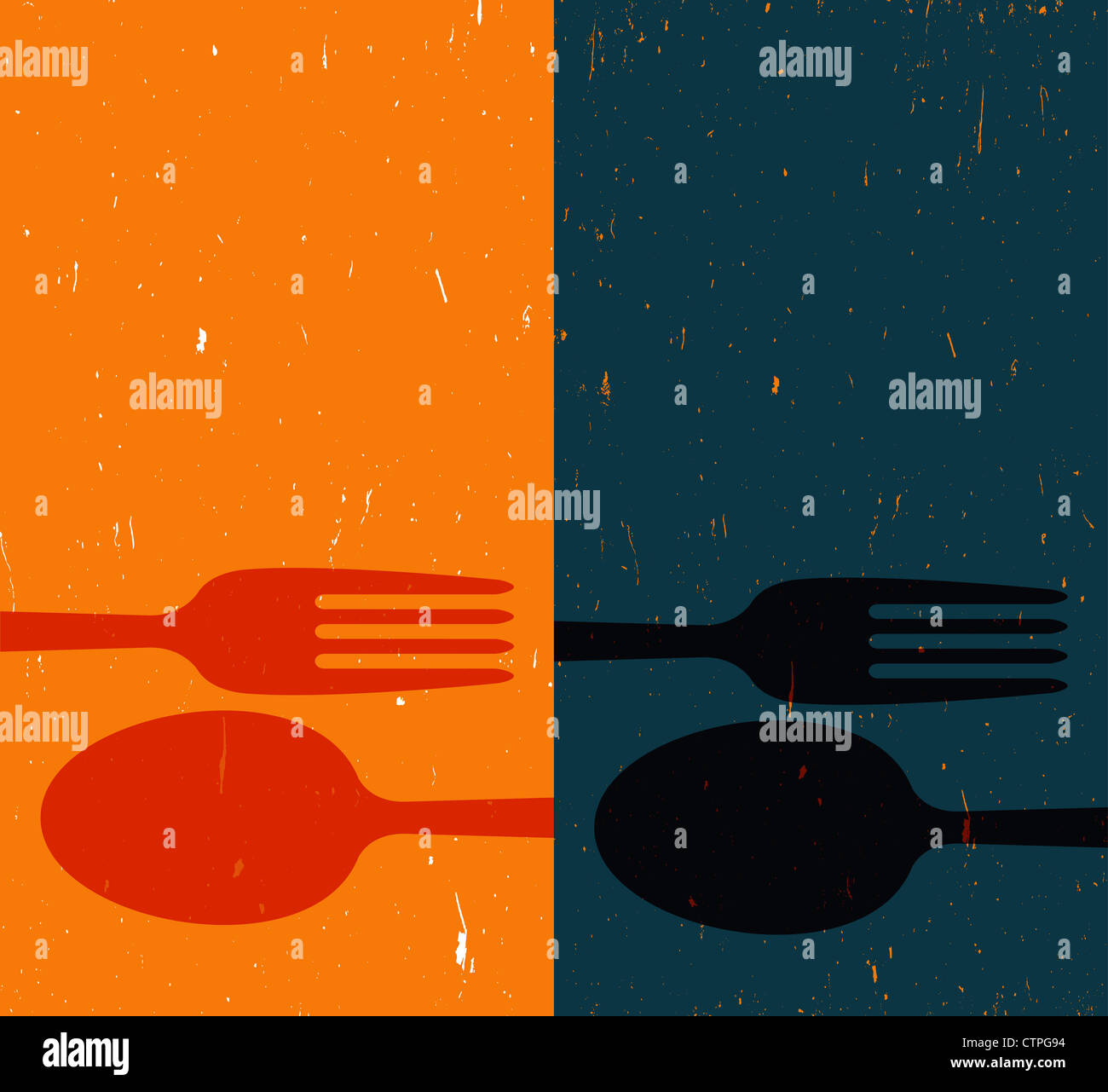 Cutlery on abstract background Stock Photo - Alamy