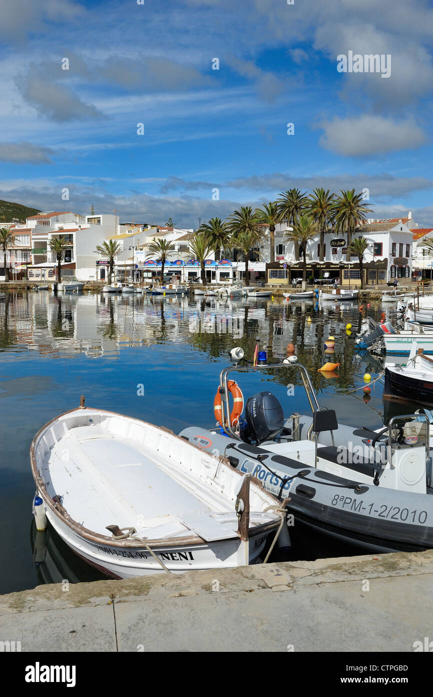 fornells fishing village menorca balearic islands spain Stock Photo - Alamy