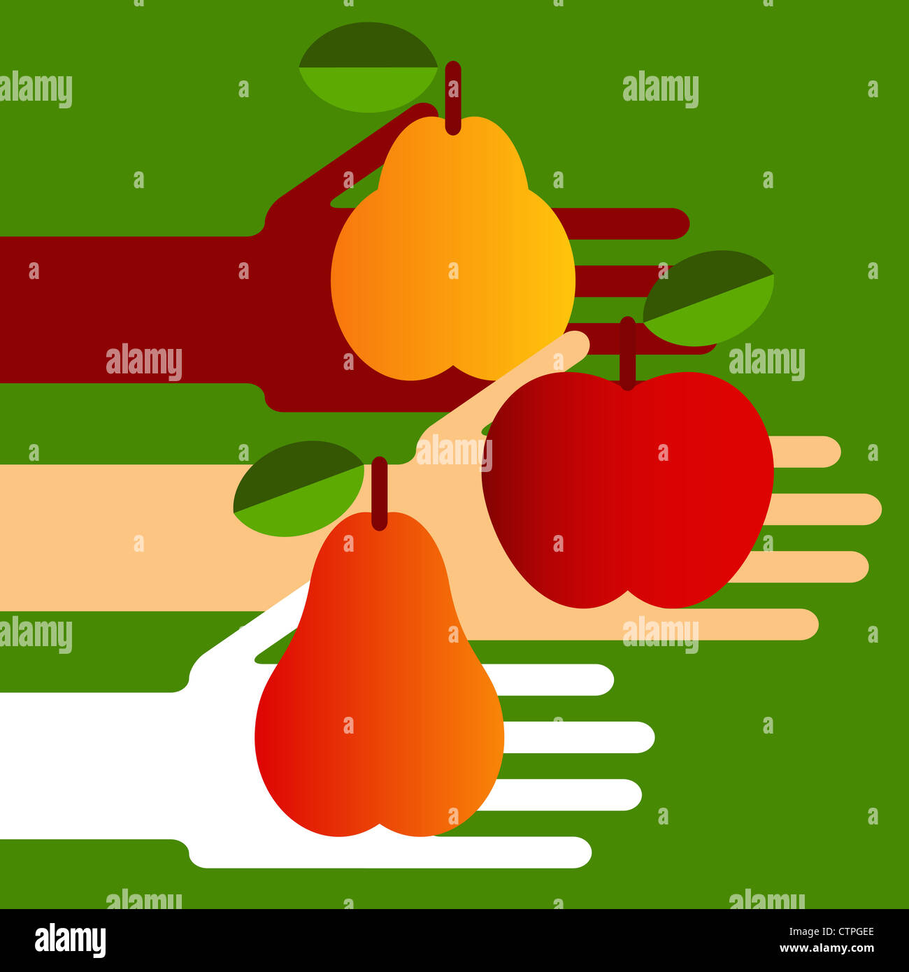 Hands full of ripe fruit Stock Photo - Alamy