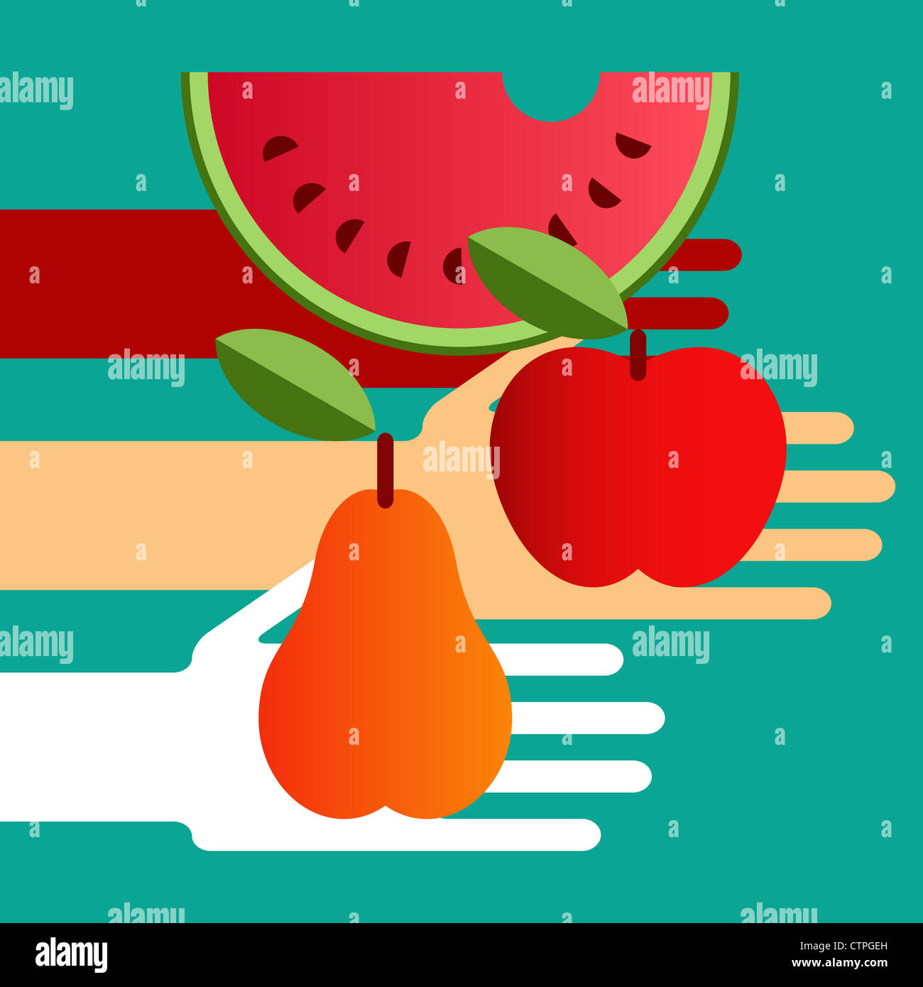 Hands full of ripe fruit Stock Photo - Alamy
