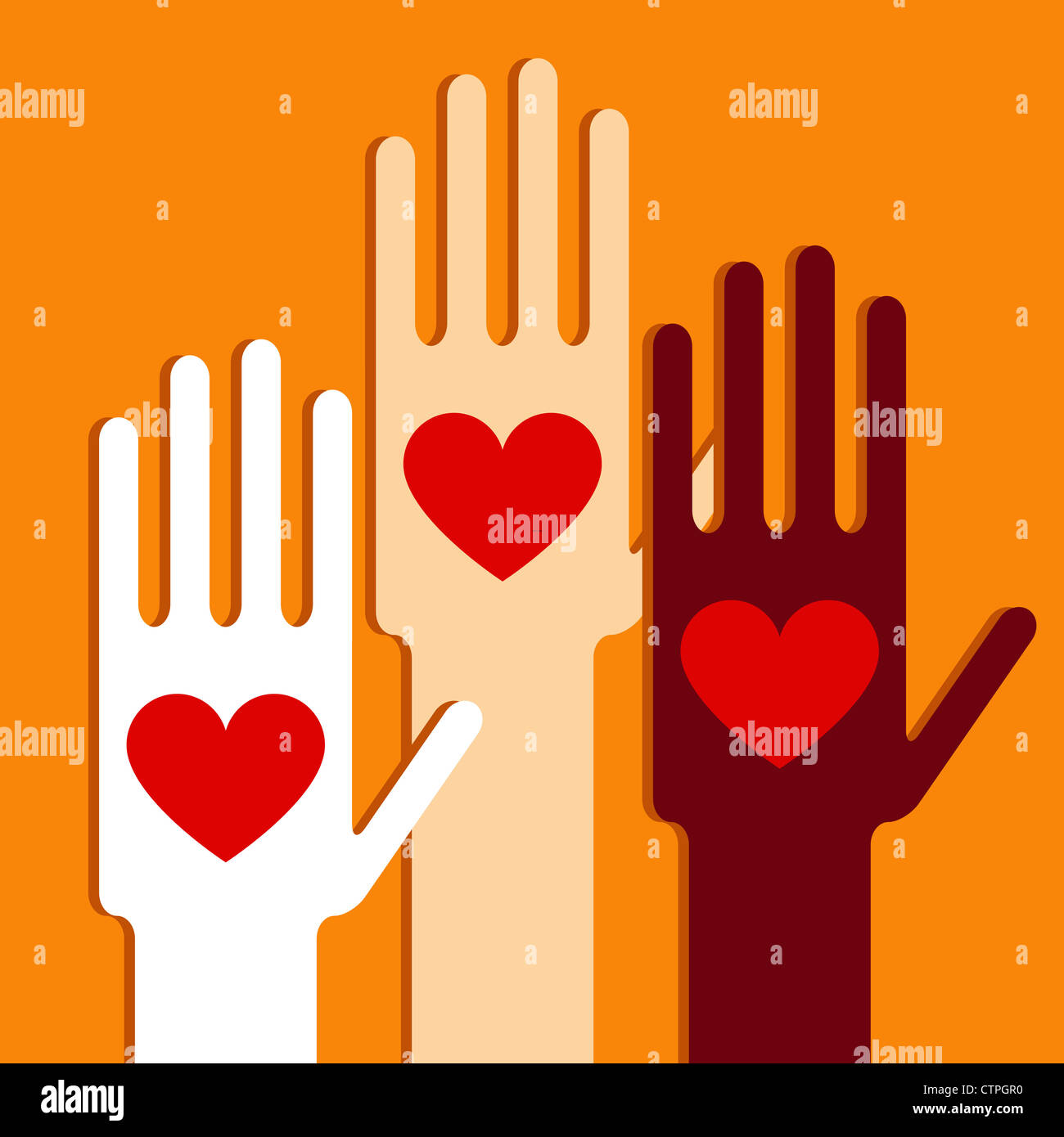 Hands with love Stock Photo - Alamy
