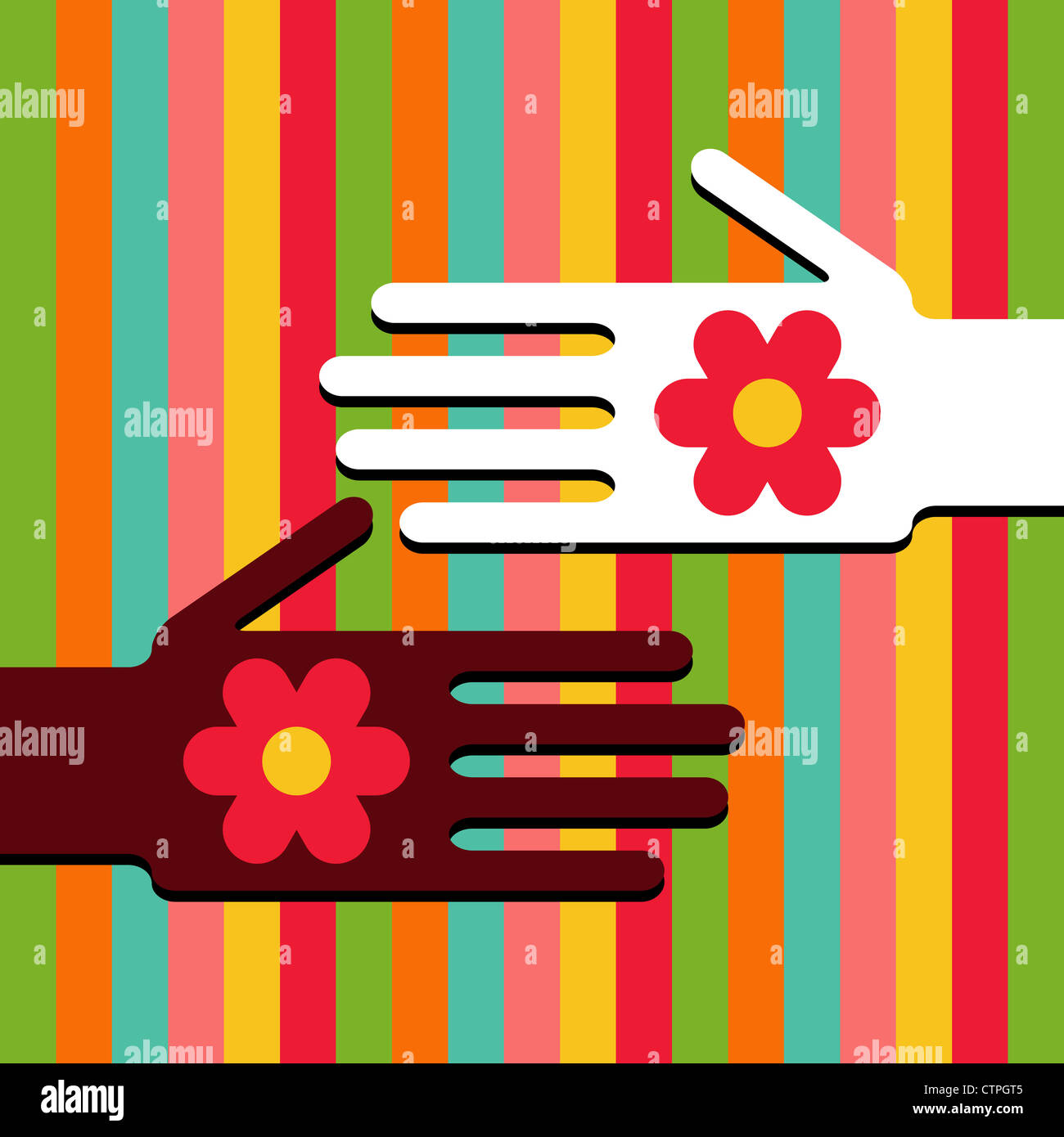 Hands with flowers Stock Photo - Alamy