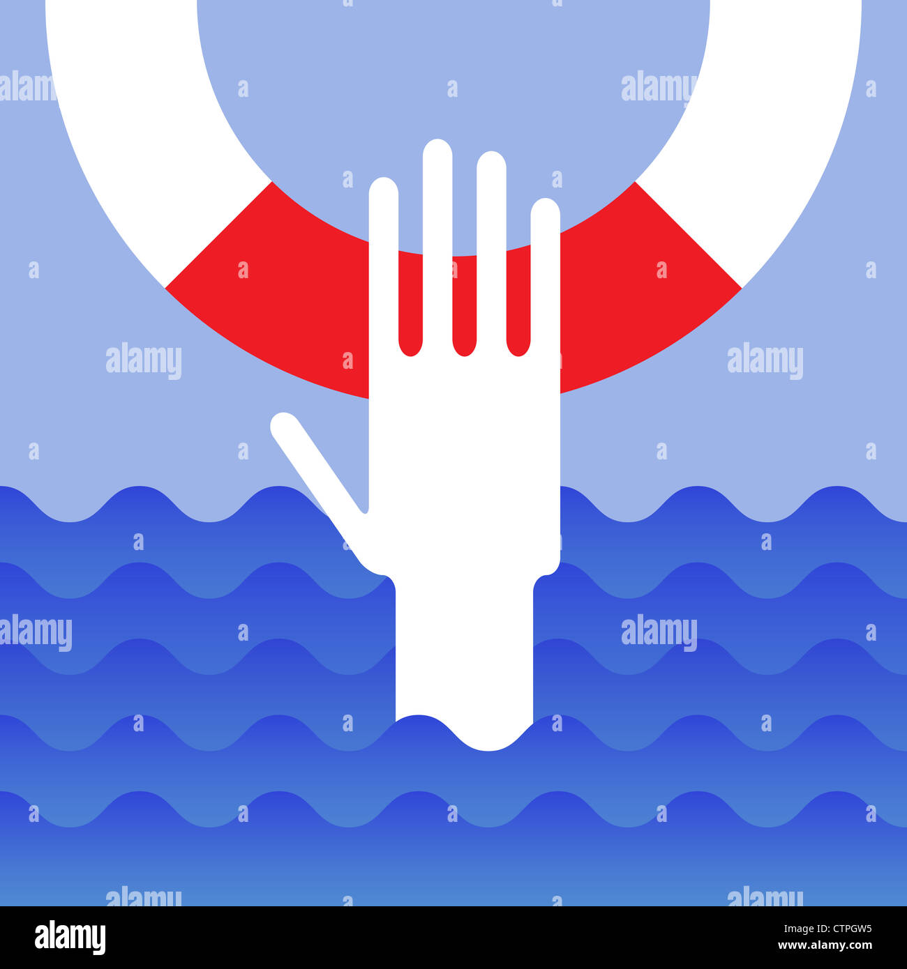 Hand of drowning man Stock Photo - Alamy