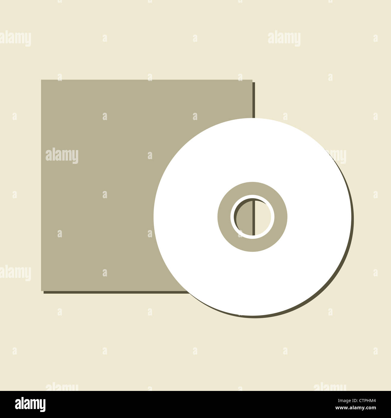 Blank white compact disc with a gray background Stock Photo - Alamy