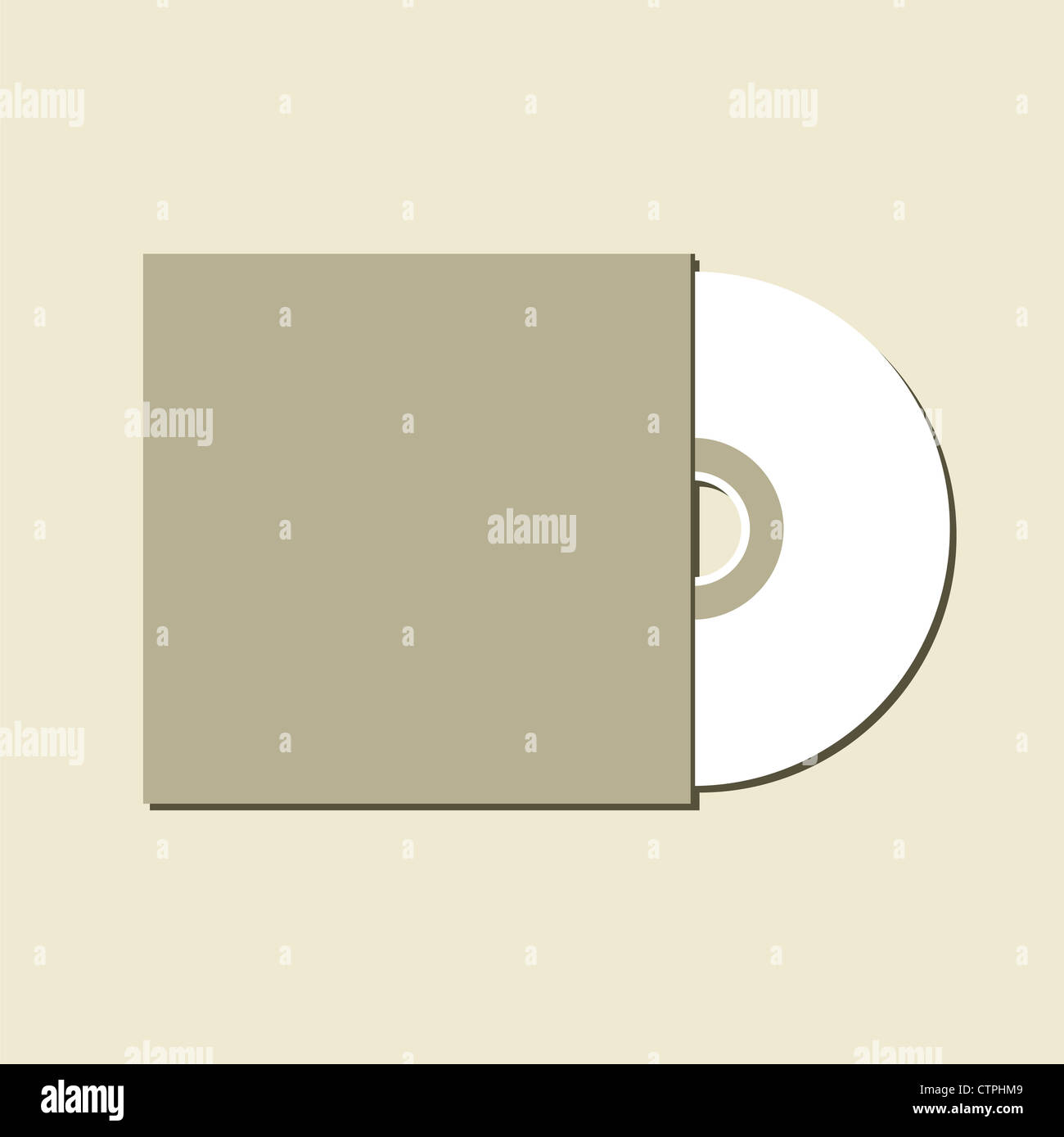 Blank white compact disc with a gray background Stock Photo - Alamy