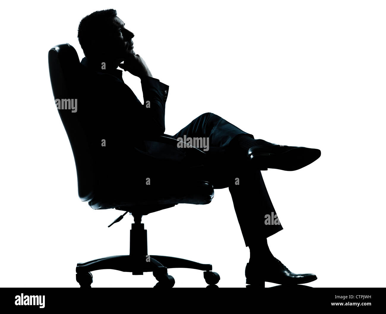 Thinking man silhouette hi-res stock photography and images - Alamy