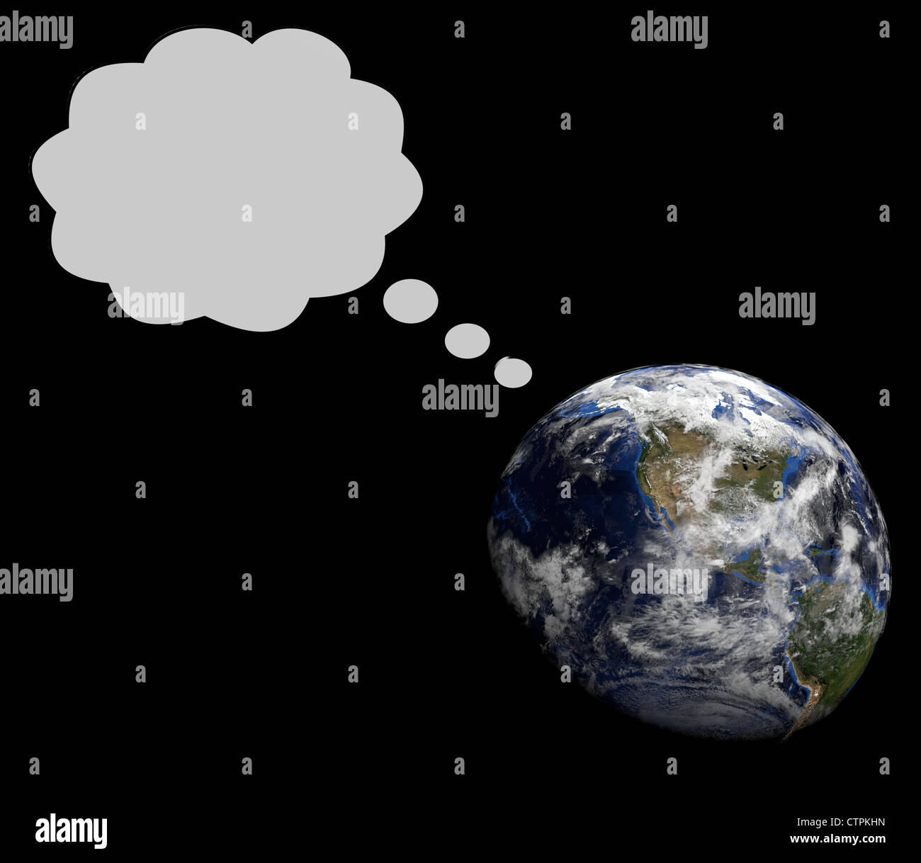 Thoughts of the Earth illustration Stock Photo - Alamy