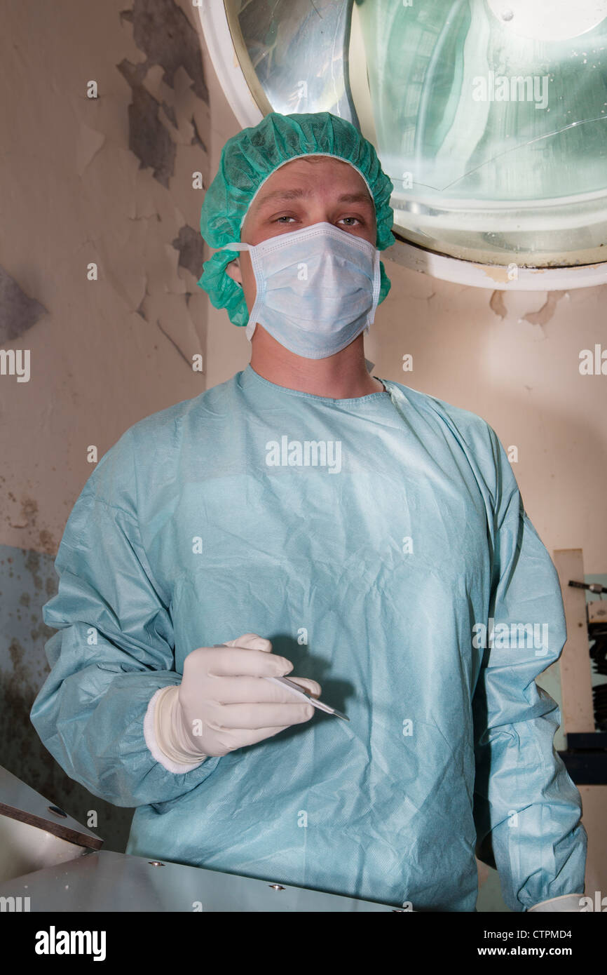 Surgeon standing very calm before coming difficult surgery Stock Photo ...