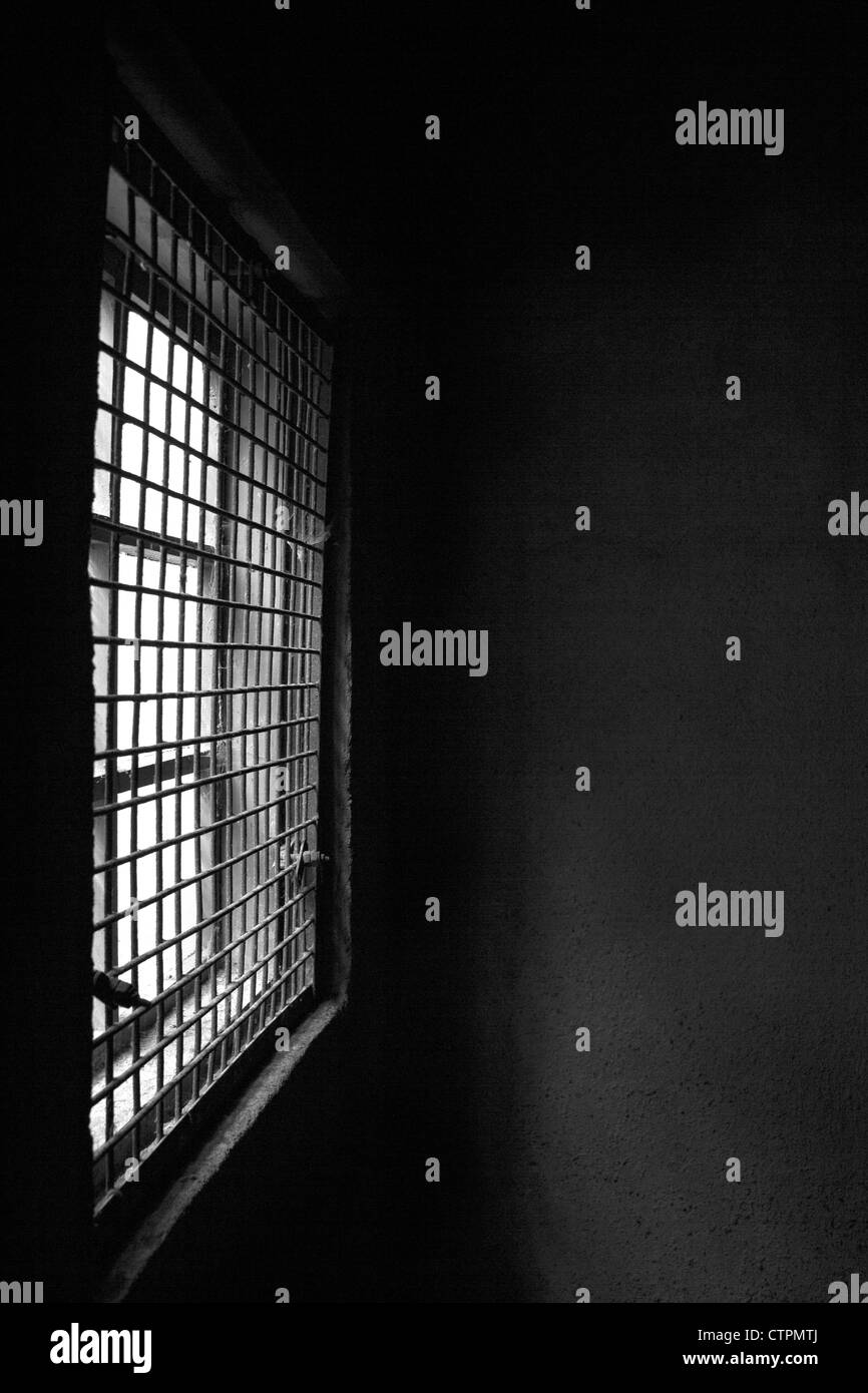 Grate protect from robbers get inside from window Stock Photo - Alamy