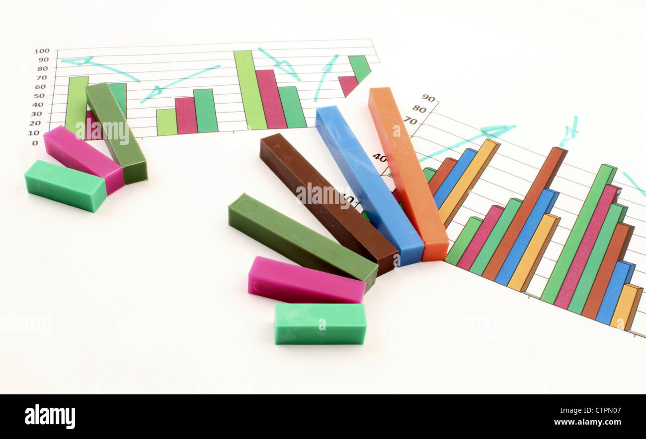 Chart plastic with printed graphic Stock Photo - Alamy
