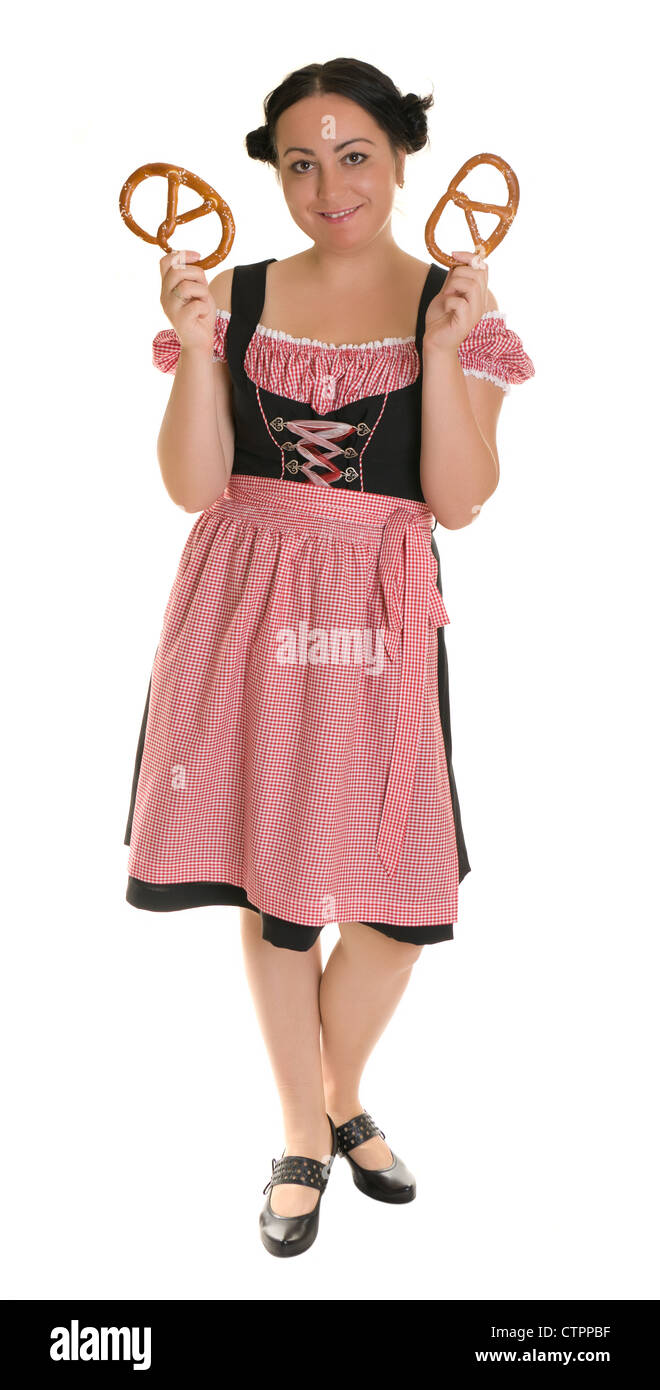 A woman in traditional Bavarian dress - Dirndl Stock Photo - Alamy