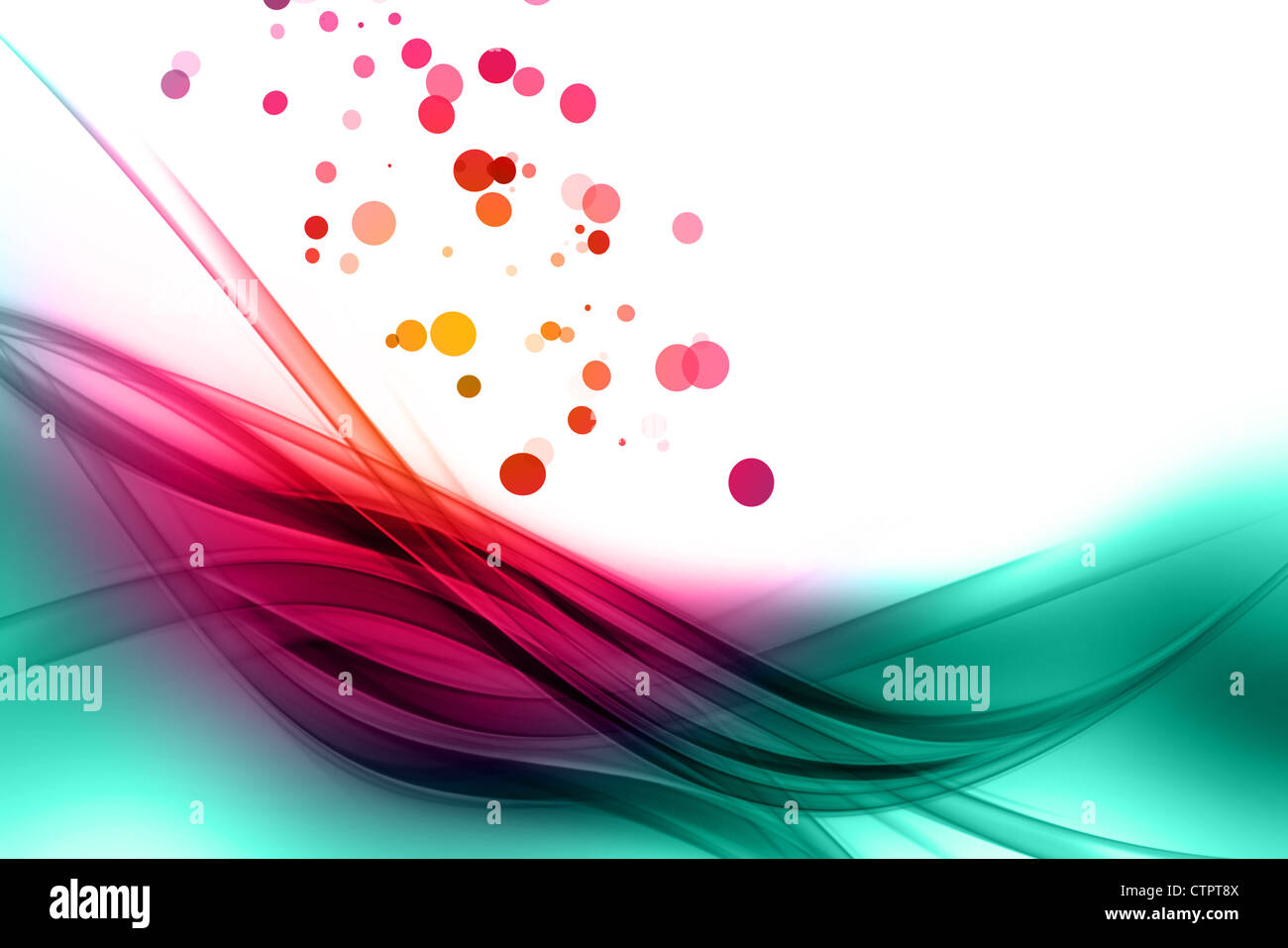 Abstract elegant wave design with bubbles and space for your text Stock ...