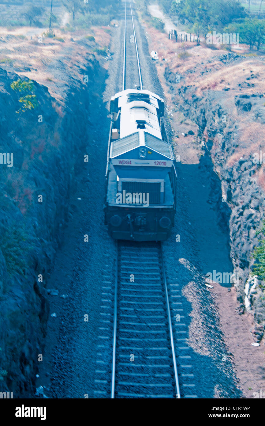 Train Engine on Railroad track, Ramdarya, Pune, Maharashtra, India ...