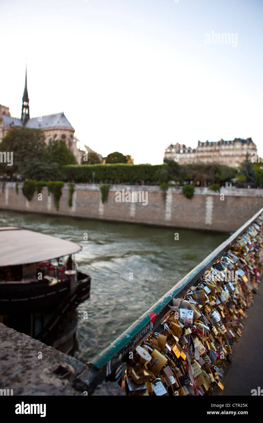 Lovers Lock Bridge Paris Falls