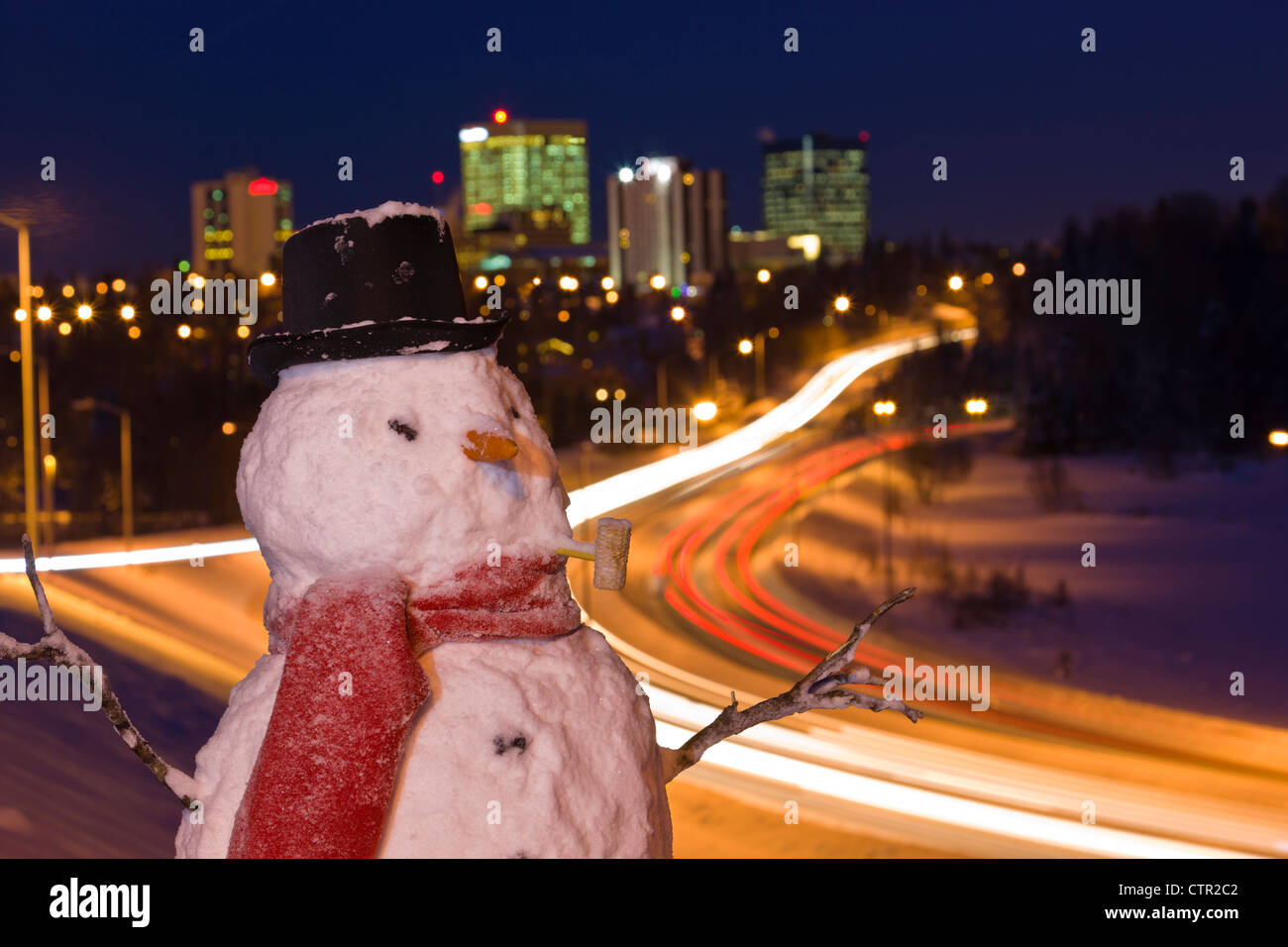 Skyline view anchorage alaska night hi-res stock photography and images ...