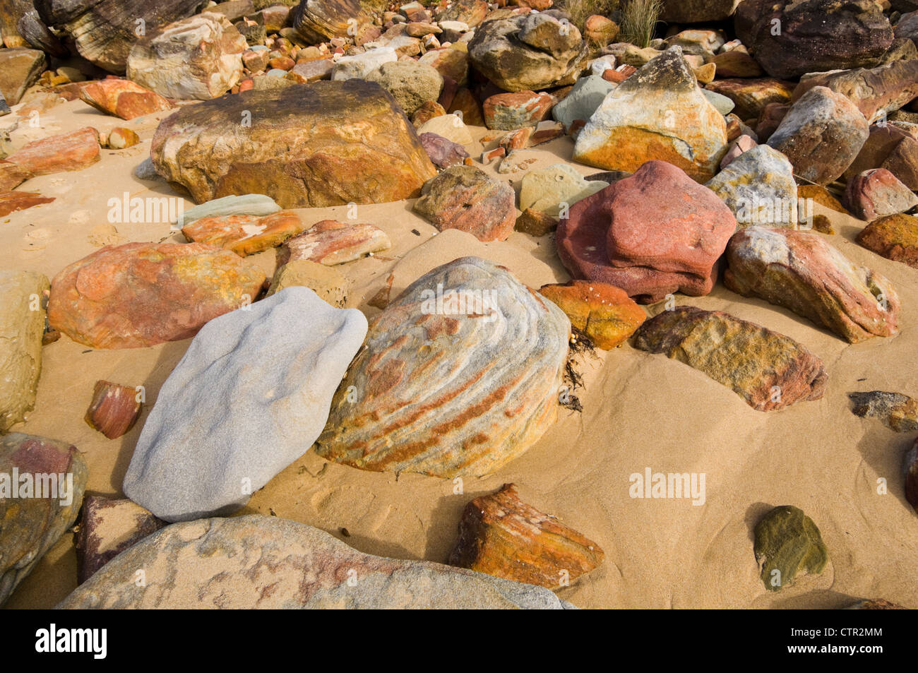 Colourful Sandstone Rocks, Triassic Period, Royal National Park, New ...