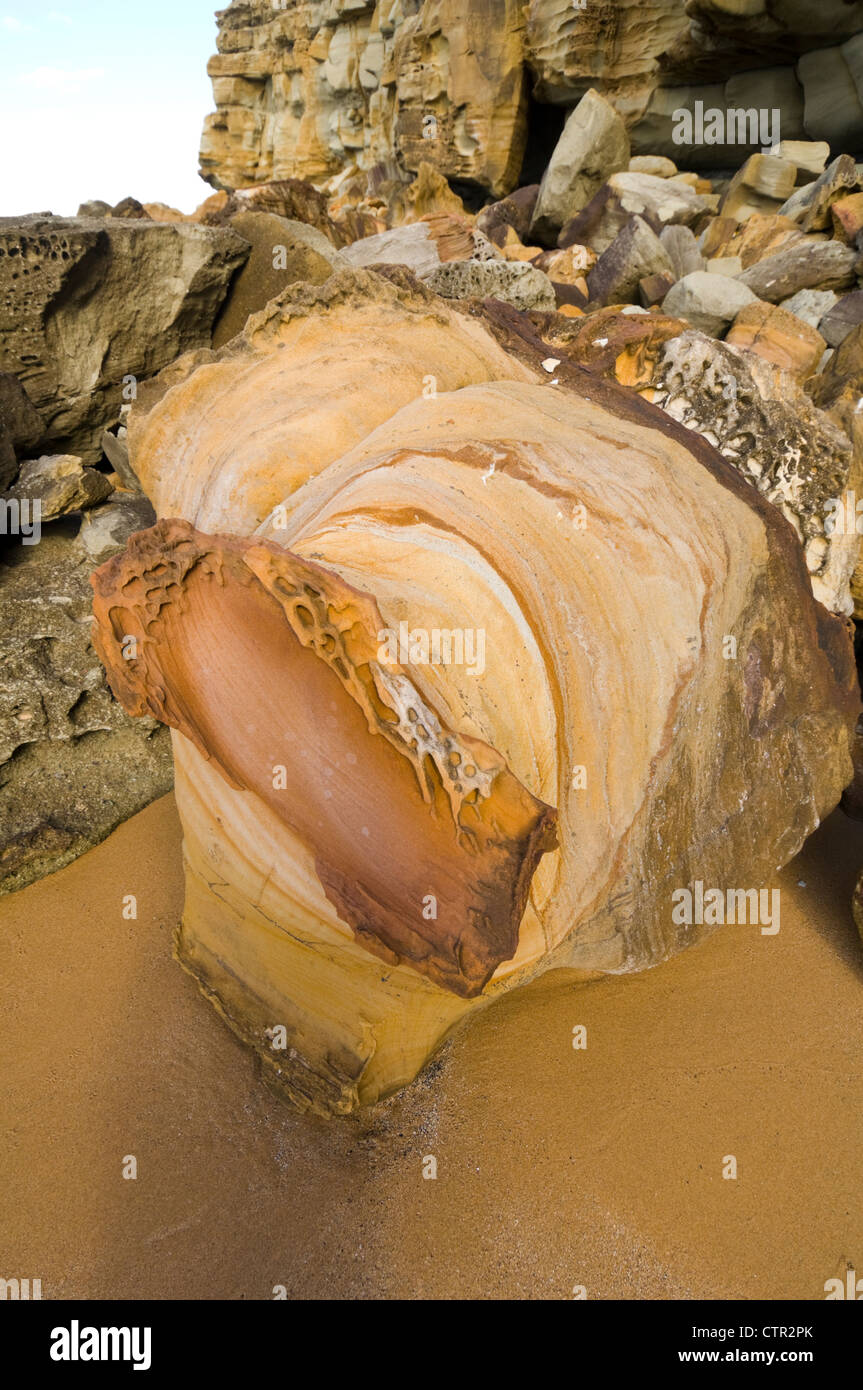 Colourful Sandstone Rocks, Triassic Period, Royal National Park, New ...