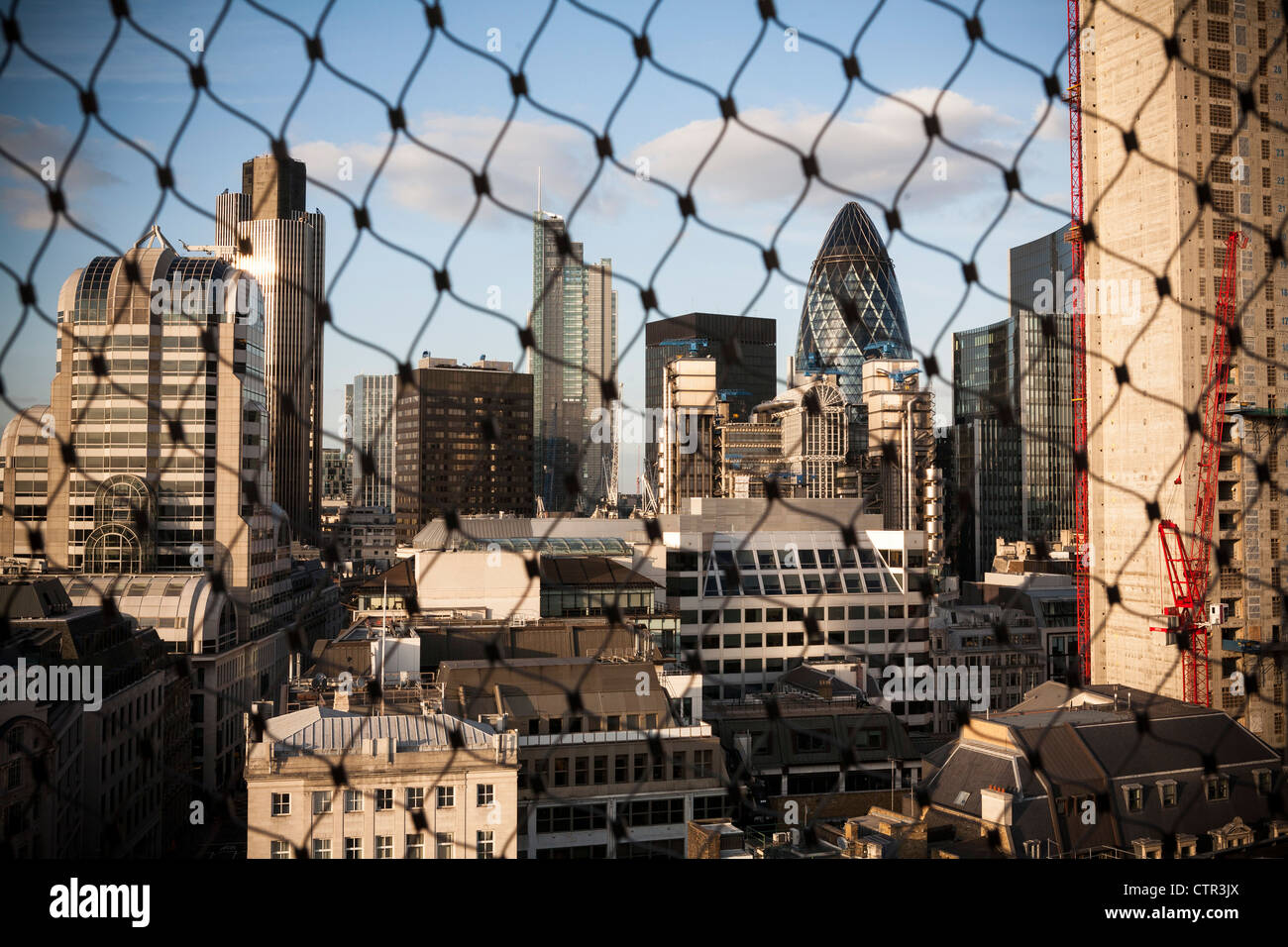 A view of the skyline of the city of London including the famous ...