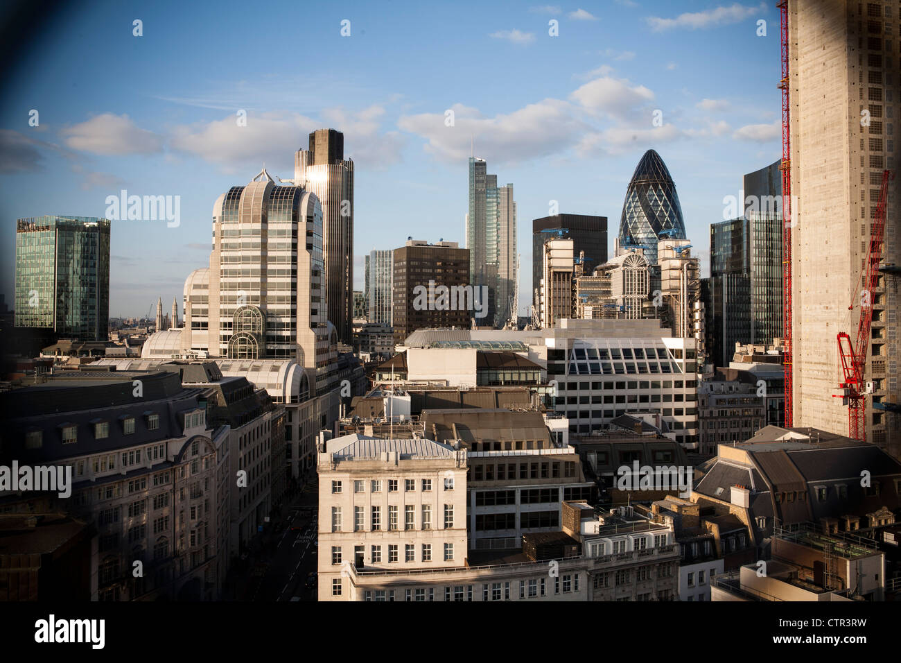A view of the skyline of the city of london including the famous gerkin ...