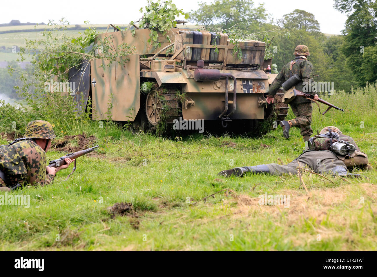 WW2 Reenactment group stage a battle over a weekend where everyone goes ...