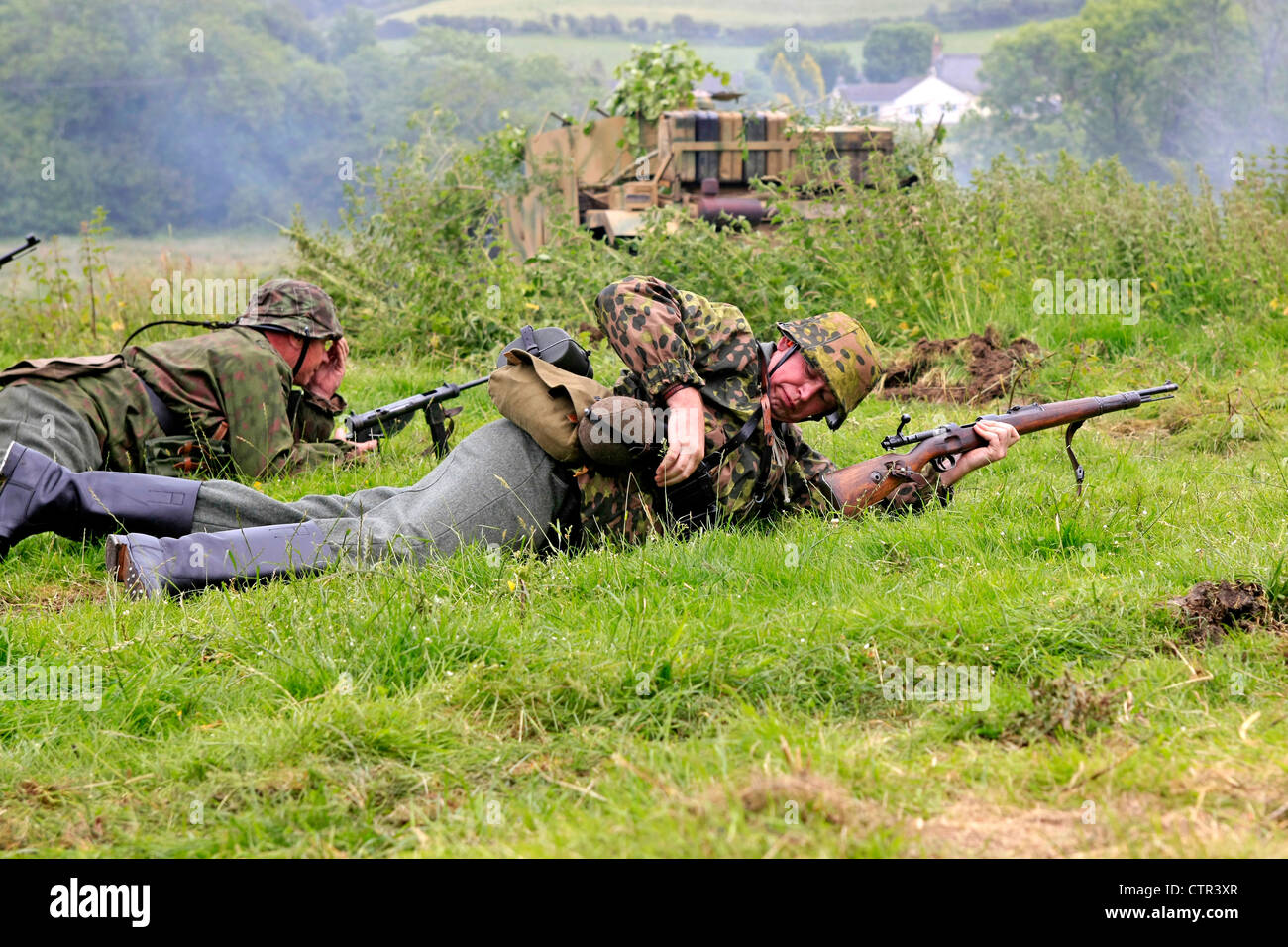 WW2 Reenactment group stage a battle over a weekend where everyone goes ...