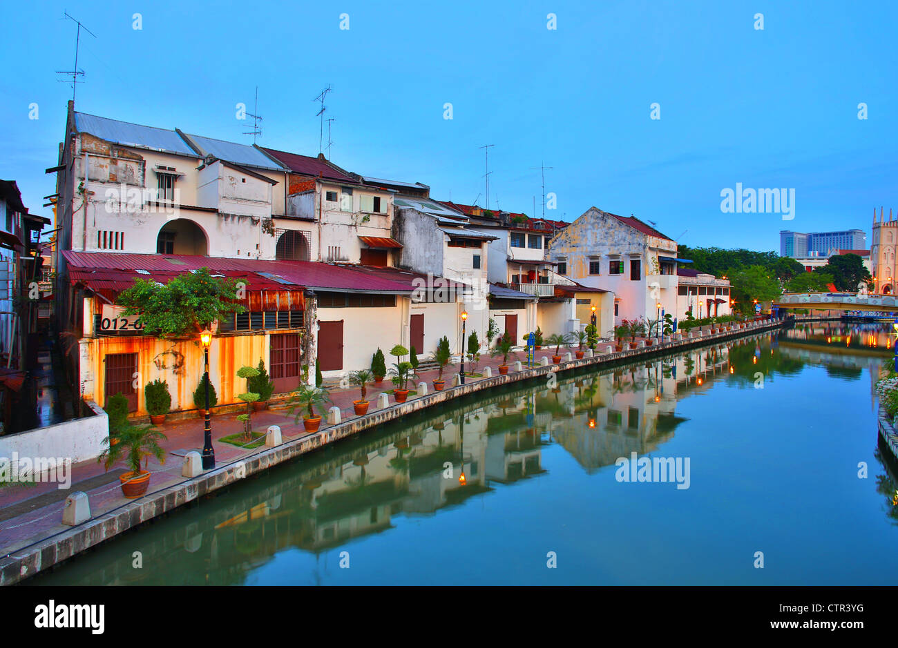 Heritage buildings on Melaka River in Melaka, Malaysia Stock Photo - Alamy