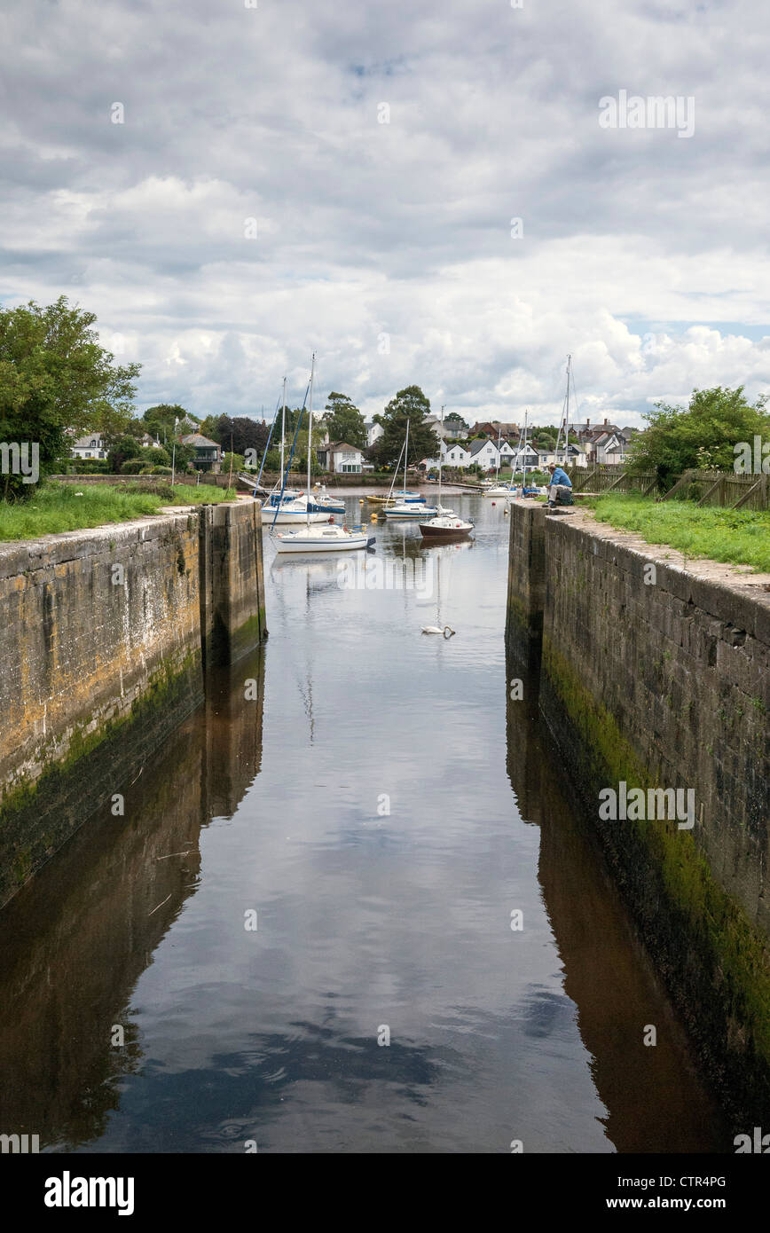 Old Lock on Exeter Ship Canal at Topsham, South Devon, England, UK ...