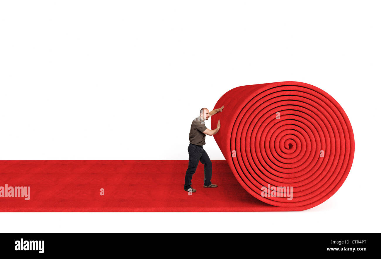 Rolling red carpet Cut Out Stock Images & Pictures - Alamy