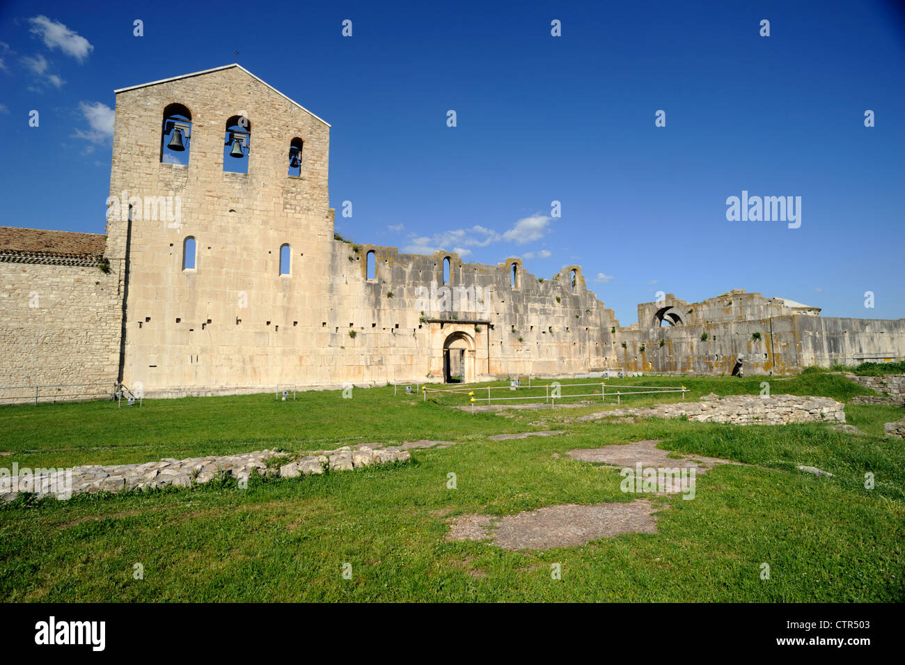 Italy, Basilicata, Venosa, Archaeological Park, Early Christian ruins ...