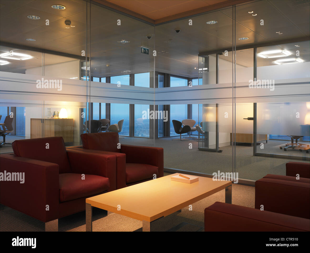 barclays glass meeting room 31st floor Stock Photo - Alamy